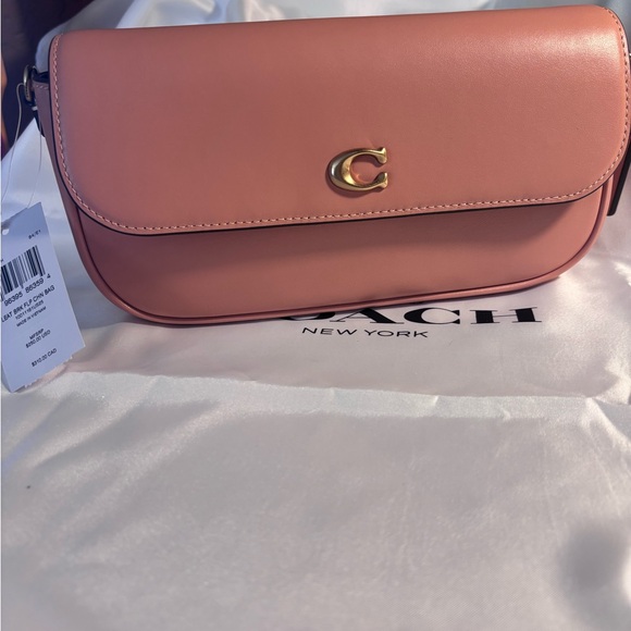Coach | Bags | Coach Peach Leather Brook Flap Crossbody Bag | Poshmark